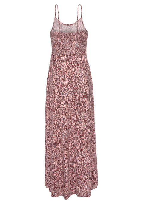 Maxikleid rot-apricot-blau bedruckt | 34 | LASCANA.de